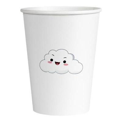 家用一次性纸杯1000只整箱装加厚纸杯办公室喝水杯冷热杯卡通云朵
