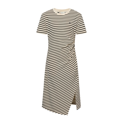 抽褶不易变形塑型针织连衣裙