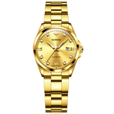 官方认证【瑞士机芯真钻全金表】