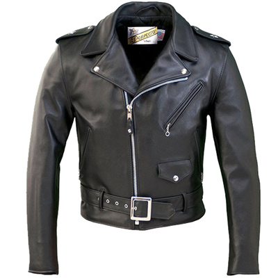 SCHOTTNYC皮衣斜拉链机车外套