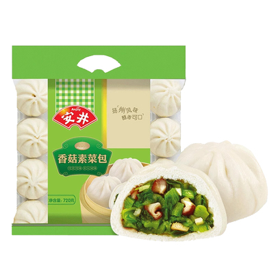 安井香菇素菜包早餐良品居家必囤