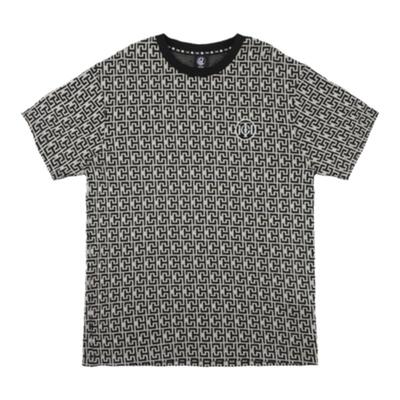 TCH轻奢24夏花纹烫钻短袖T恤