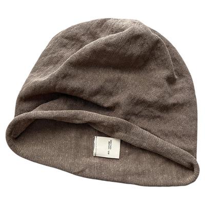 omububu日本原生100%亚麻堆堆帽