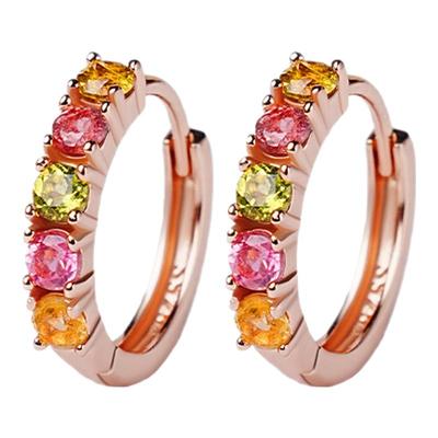 宫里上新正品宝石级天然碧玺耳环