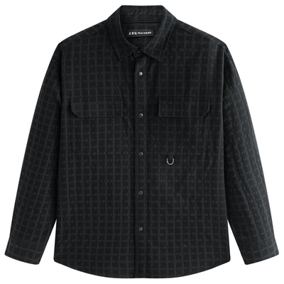 【商场同款】太平鸟男装 休闲衬衫外穿式衬衫格子衬衫男B2CHF4129