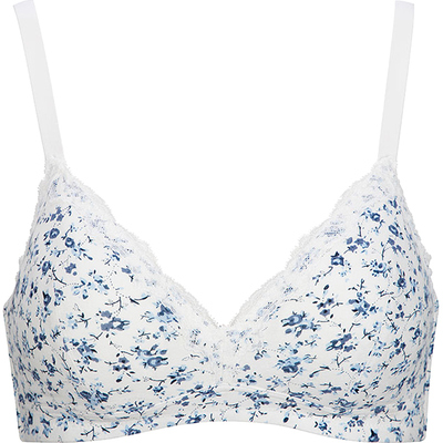 古今印花舒适无钢圈胸罩少女文胸