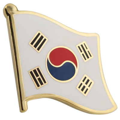 珐琅工艺韩国国旗胸章世界各国旗帜商务徽章襟章精美配饰