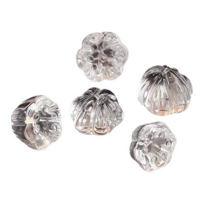 天然白水晶莲花莲蓬diy配件