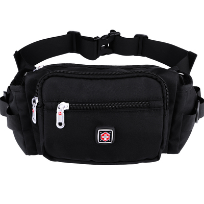 瑞士军刀新款腰包男士多功能大容量运动收银腰包户外旅行大腰包