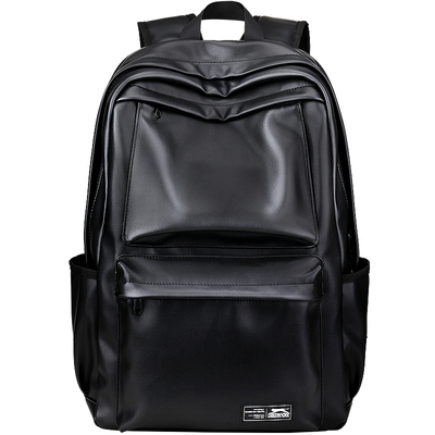 slazengerPU皮双肩包男背包