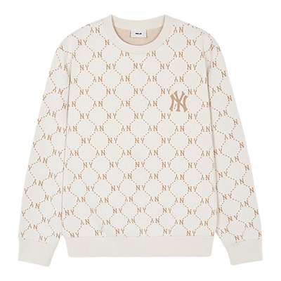 MLB正品T MONOGRAM系列男女同款时尚圆领长袖卫衣3AMTM0141-50CRS