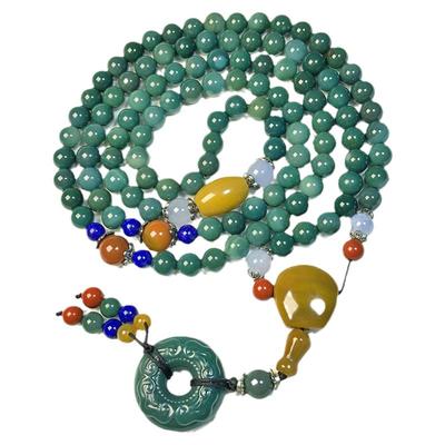 项链108颗存珠阁阿拉善玛瑙