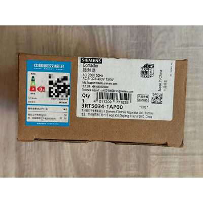 接触器3RT5034-1AP00，