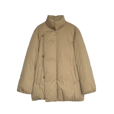 3ts 冬季短款羽绒服女宽松90白鸭绒轻薄款花苞保暖外套