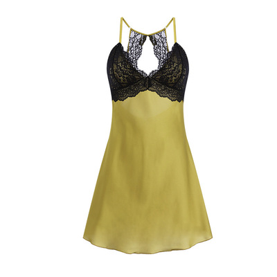 显白性感女睡裙蕾丝吊带性感睡裙