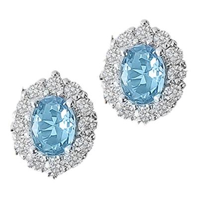 精致锆石蓝尖金S925纯银高级感