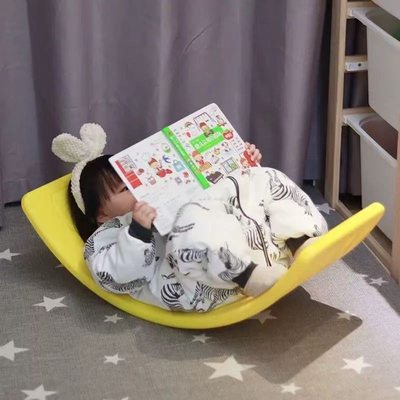 跷跷板儿童体能训练器材家用平衡板宝宝翘翘板聪明板平衡力玩具