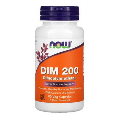 NOW诺奥DIM200含钙-D-葡萄糖酸膳食补充剂健康的荷尔蒙代谢总体健