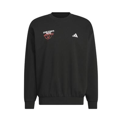 Adidas阿迪达斯男装2025冬季新款GSH CREW加绒圆领套头衫KC2787