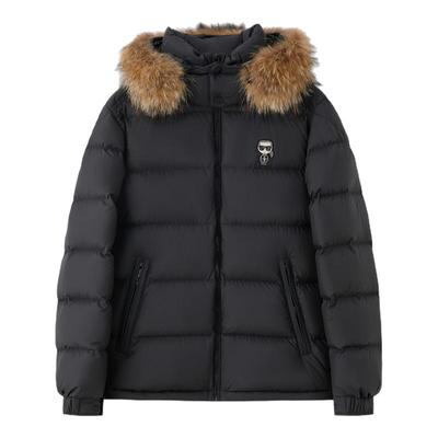 KARL LAGERFELD【90%鹅绒】貉子毛领贵气羽绒服25冬季新款老佛爷