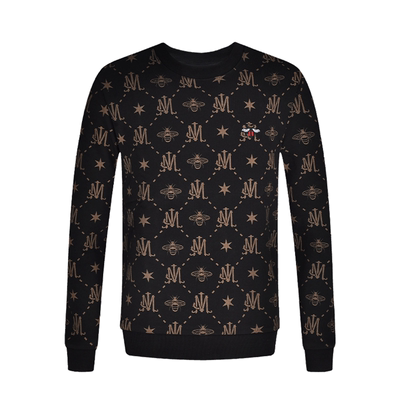 爵迪斯秋冬新款满印花圆领卫衣