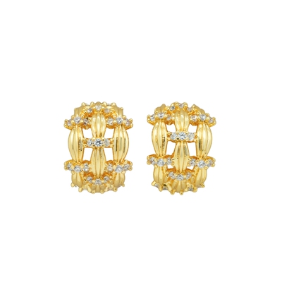 轻珠宝线《丝光缎》Tiff@ny复古缎带编织C圈耳饰高智通勤圈形耳环