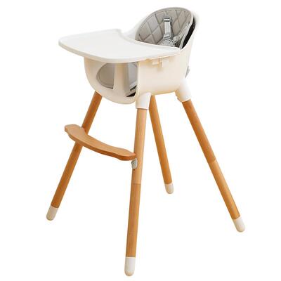 qibair可调节实木简欧宝宝餐椅