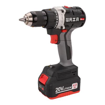 福冈工具20V锂电钻工业级2电1充4.0系列电动螺丝刀FO-92002