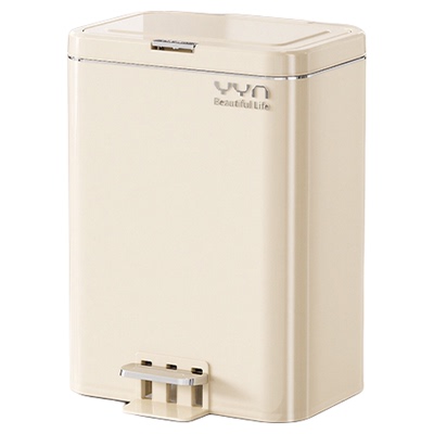 垃圾桶家用2026新款厨房客厅卫生间大容量脚踏式带盖高颜值奶油风