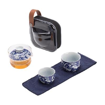 苏氏陶瓷国潮青花一路莲升旅行包