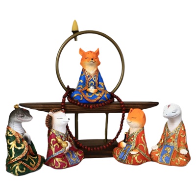 装饰品东北五大狐黄大仙真身灰蛇