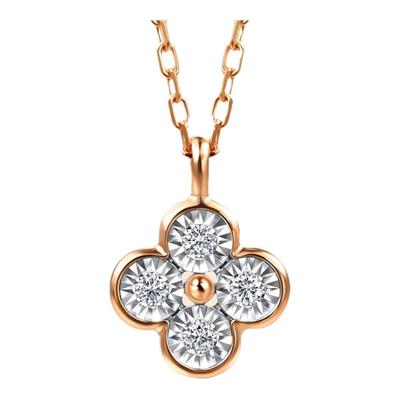 周生生四叶草钻石项链