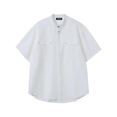 IT5cm白色短袖衬衫夏季宽松小众