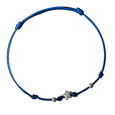 925银繁星简约原宿蓝色手绳