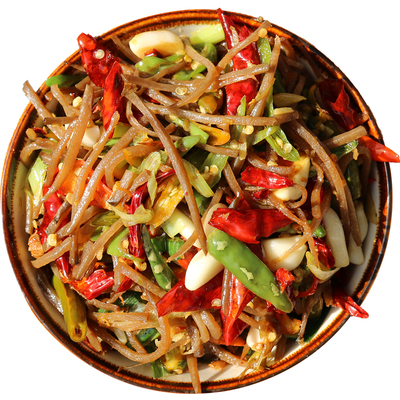 邳州辣炒咸菜丝农家自制辣椒炒