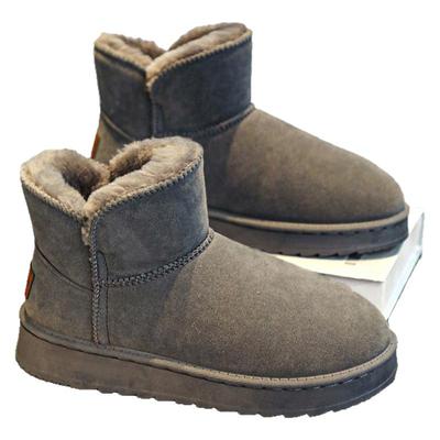 雪地靴男冬季加绒加厚保暖东北棉鞋青少年一脚蹬防水防寒面包棉靴