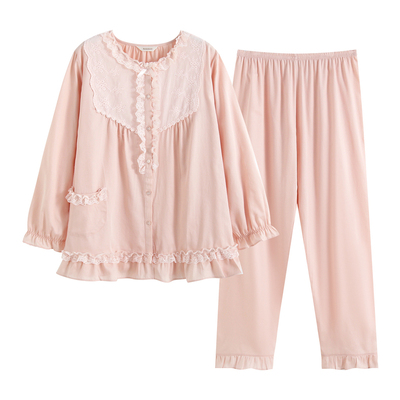 罗丝美2025秋冬新款纯棉睡衣套装