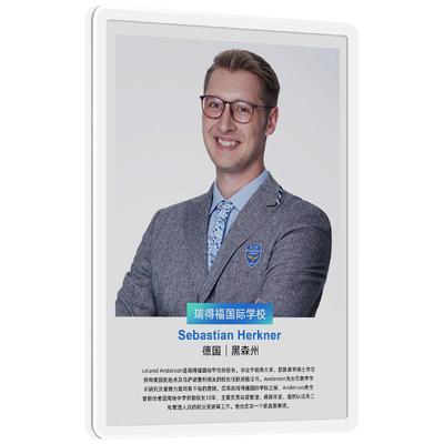 悬浮亚克力相框高级感形象墙