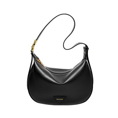 纳兰杜简约柔软黑色饺子包