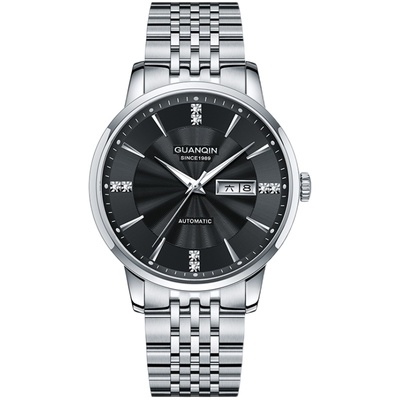 冠琴镶钻夜光男进口机芯腕表正品