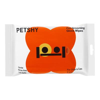 PETSHY百宠千爱 宠物免洗手套湿巾狗狗猫咪免洗澡手套擦屁股神器
