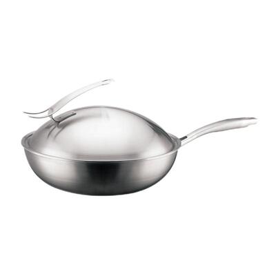 304不锈钢三层钢物理无油烟不粘