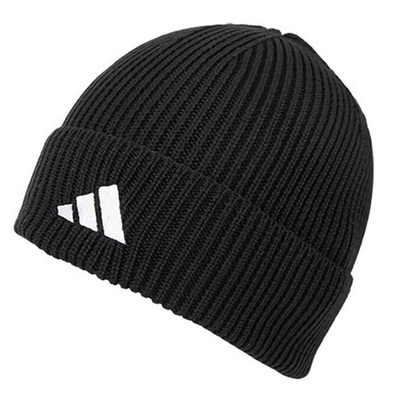 adidas阿迪达斯男女毛线冷帽秋季护耳保暖情侣款黑色针织帽HS9765