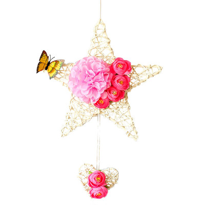 五星装饰花艺墙面个性工艺品