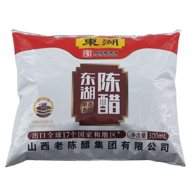 山西特产陈醋东湖300mlx12袋装