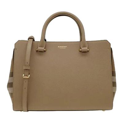 欧洲直邮自营Burberry博柏利女士时尚徽标印花可调节肩带手提包