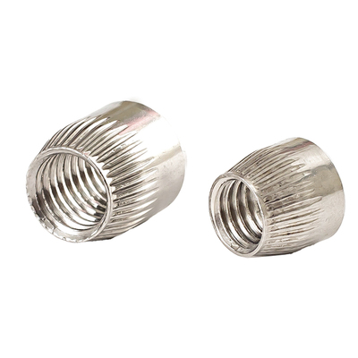 304不锈钢锥形螺母滚花