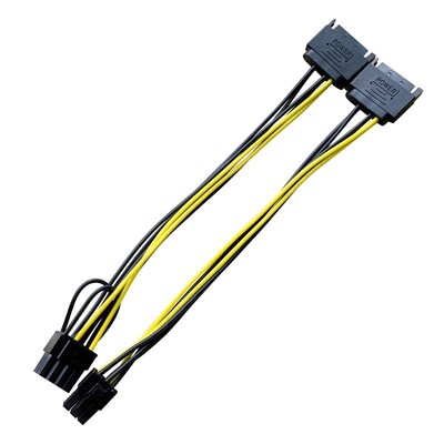 SATA15pin转6PIN/8Pin显卡电源线