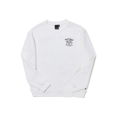 ABLE JEANS 春秋新款男士美式复古字母印花宽松落肩套头圆领卫衣