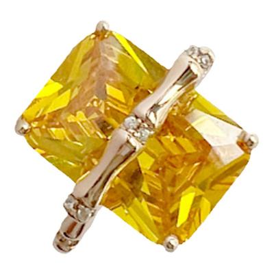 windsor竹节黄水晶戒指小众首饰